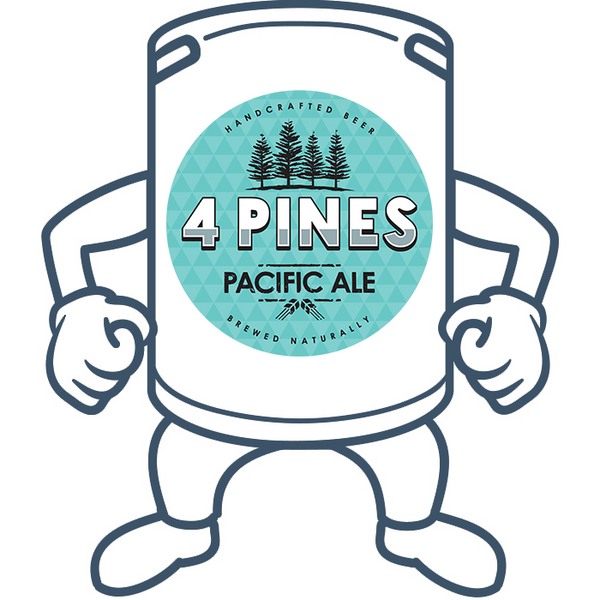 4 Pines Pacific Ale 50lt Beer Keg - Kegs on Legs